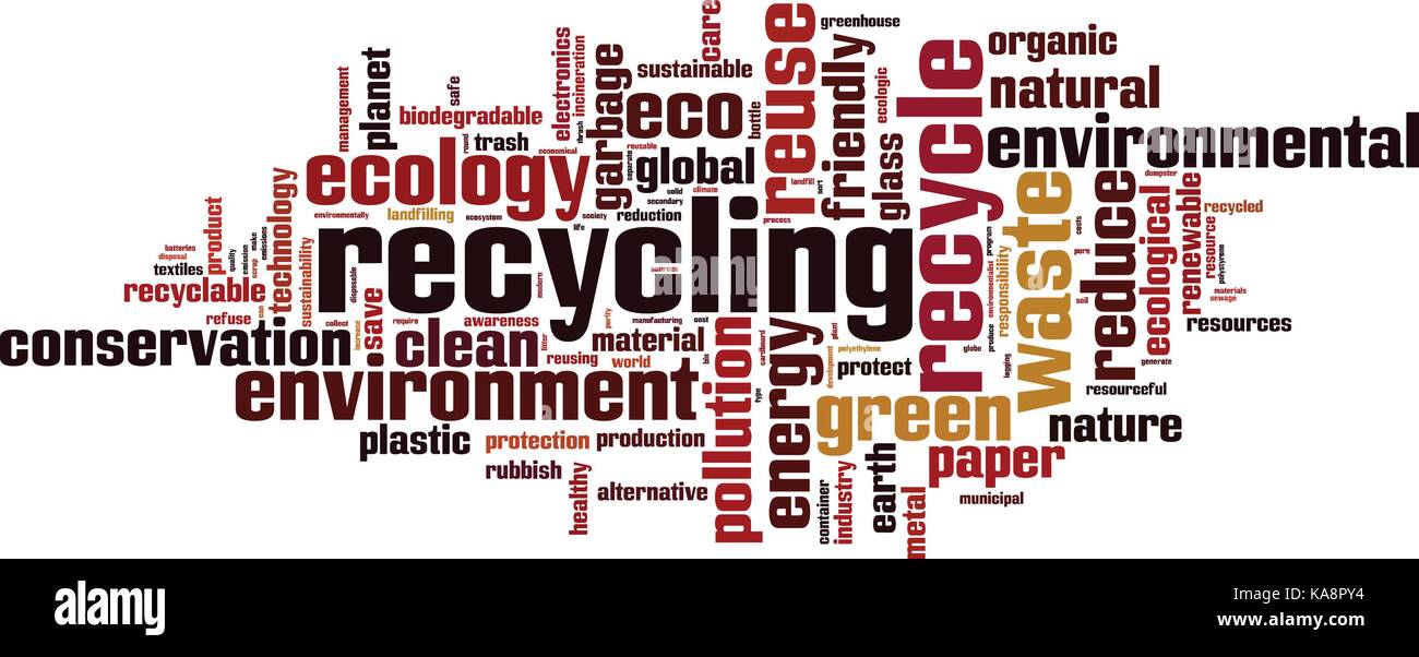 Recycling word cloud concept. Vector illustration Stock Vector Image ...