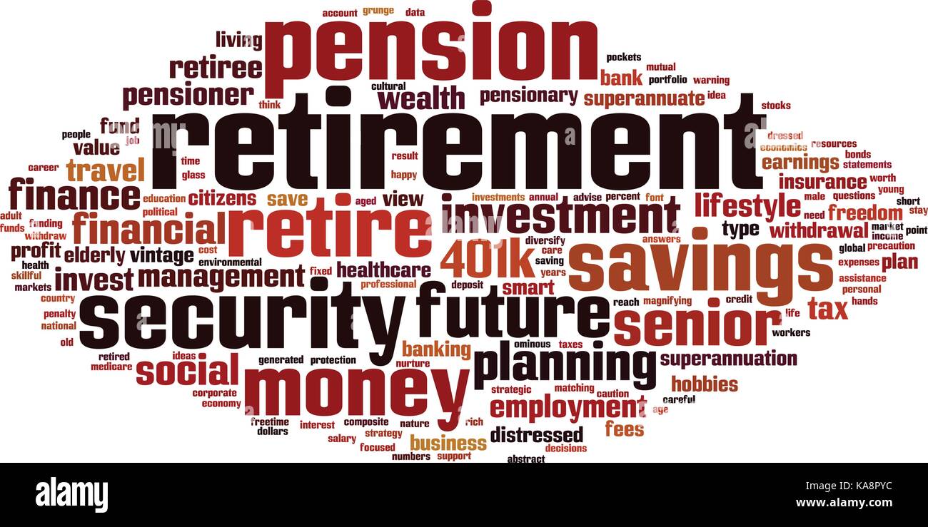 Retirement word cloud concept. Vector illustration Stock Vector Image ...