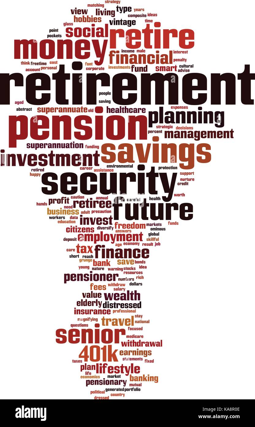 Retirement word cloud concept. Vector illustration Stock Vector Image ...