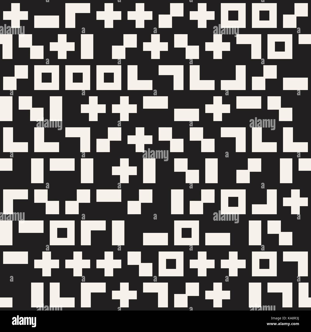 Vector random shapes seamless pattern. Modern stylish irregular texture ...