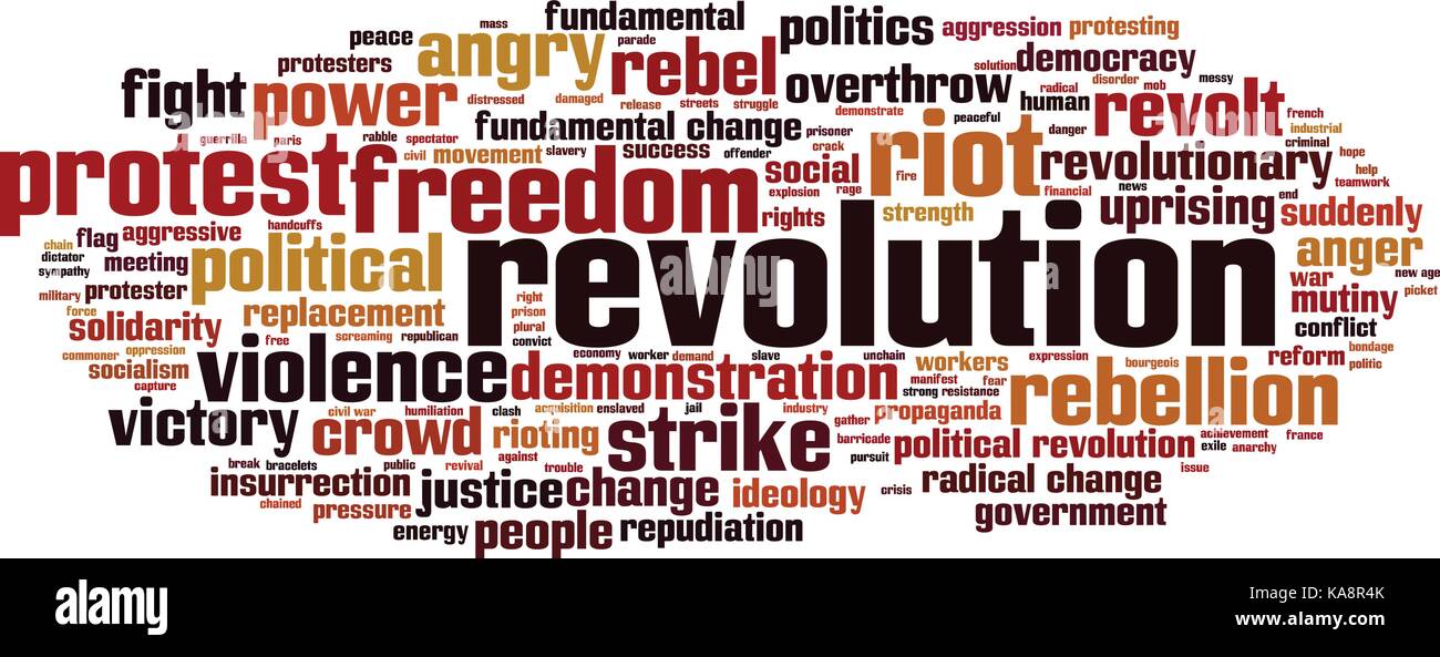 Revolution word cloud concept. Vector illustration Stock Vector Image ...