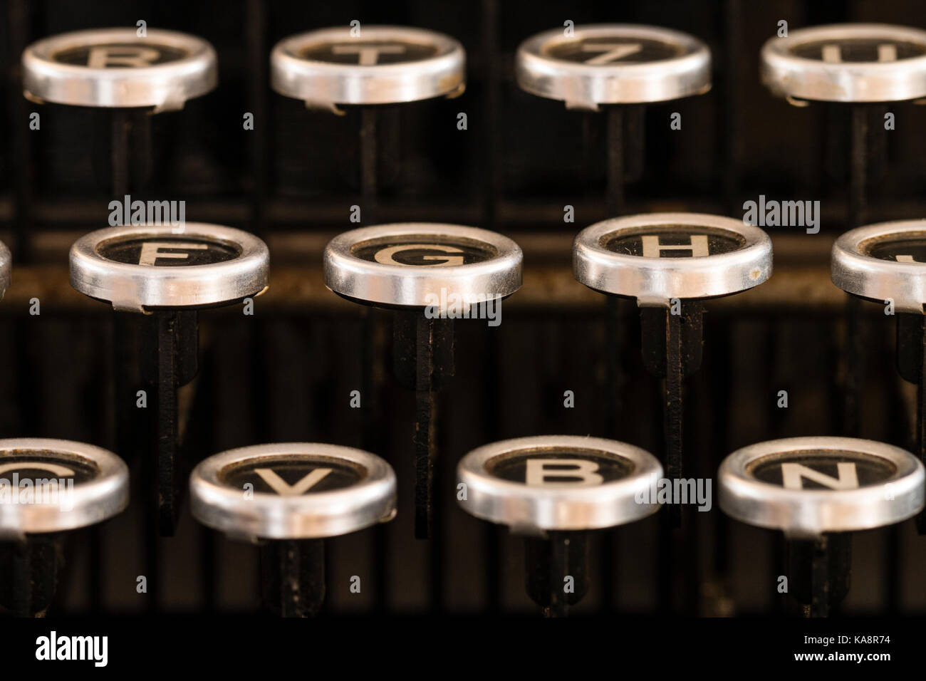 German 'Continental' model typewriter, circa 1940s. Close up of the ...