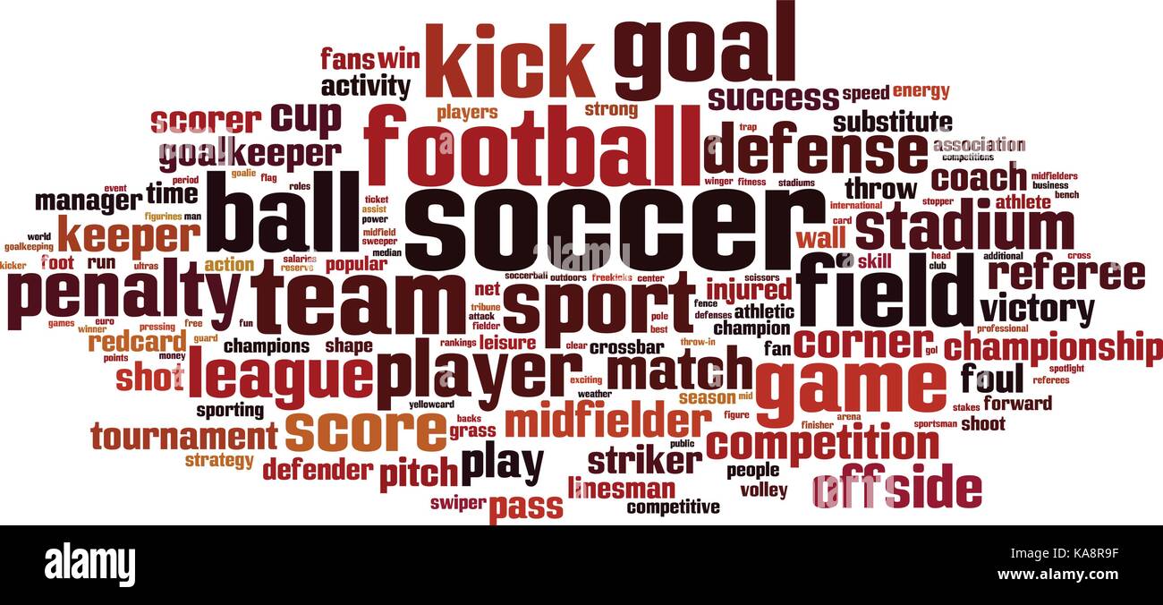 Soccer word cloud concept. Vector illustration Stock Vector Image & Art ...