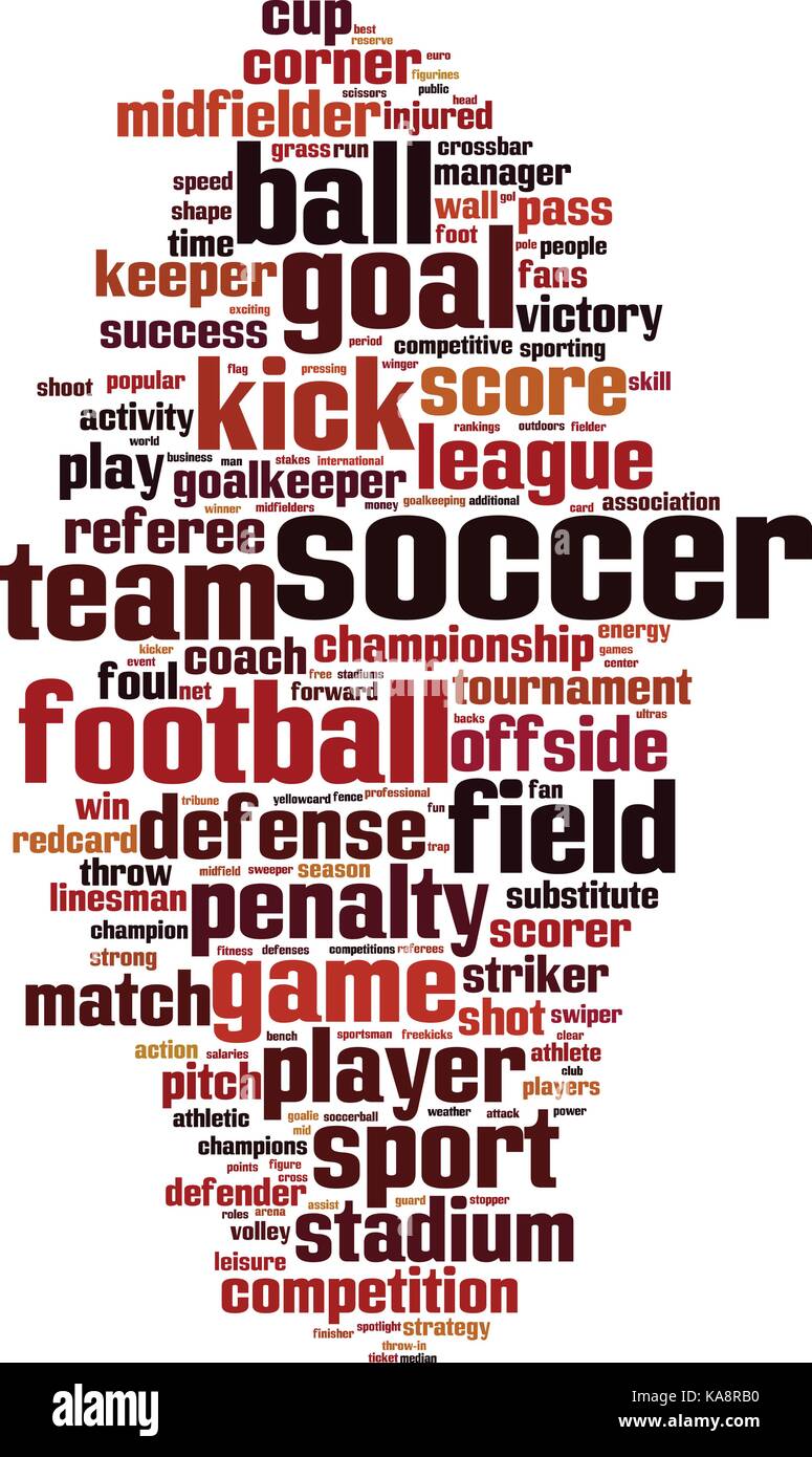 Soccer word cloud concept. Vector illustration Stock Vector Image & Art ...