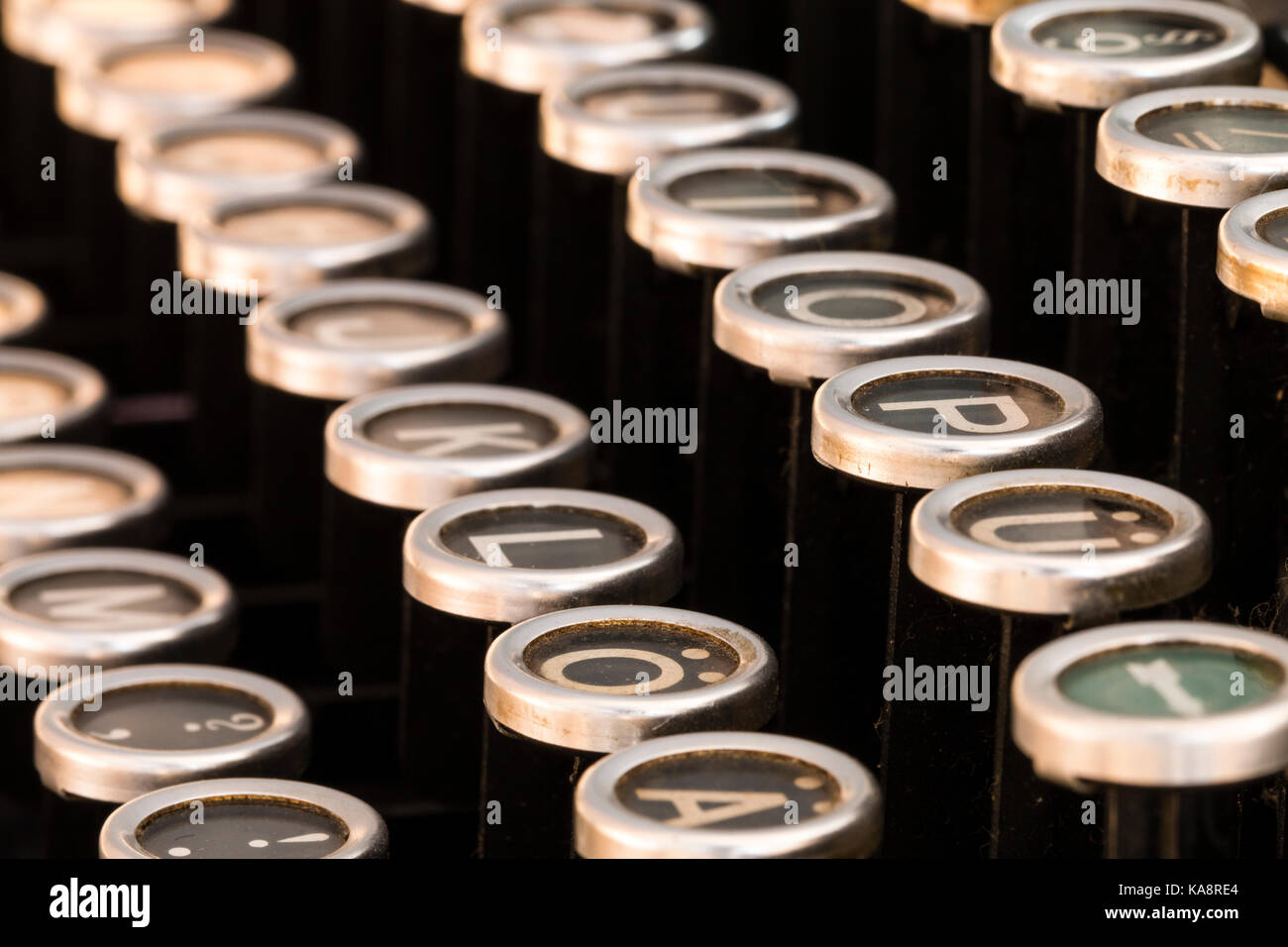 German 'Continental' model typewriter, circa 1940s. Close up of the ...