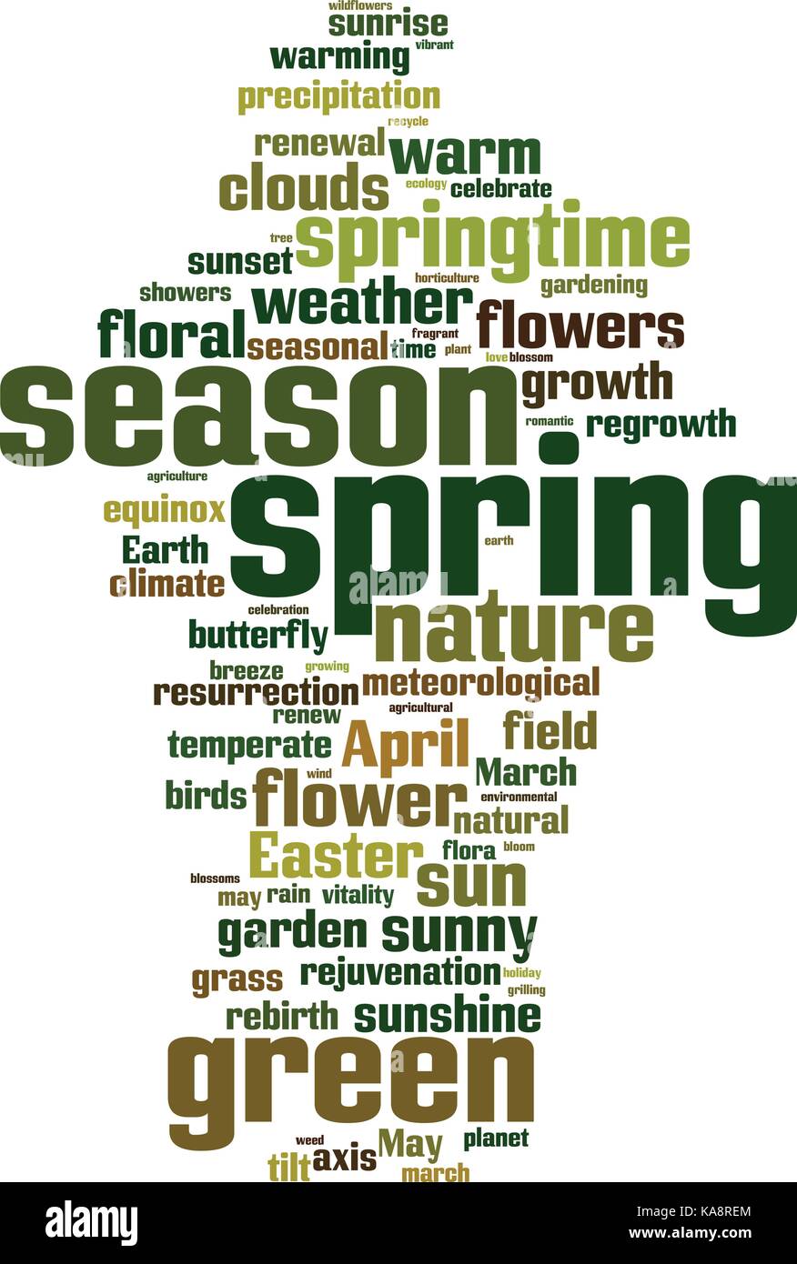 Spring word cloud concept. Vector illustration Stock Vector Image & Art ...