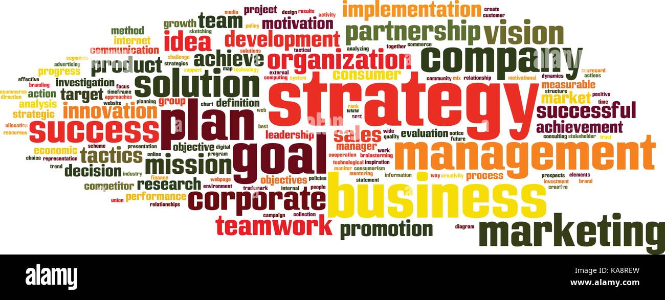 Strategy word cloud concept. Vector illustration Stock Vector Image ...