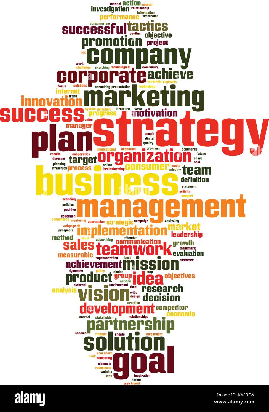 Strategy word cloud concept. Vector illustration Stock Vector Image ...