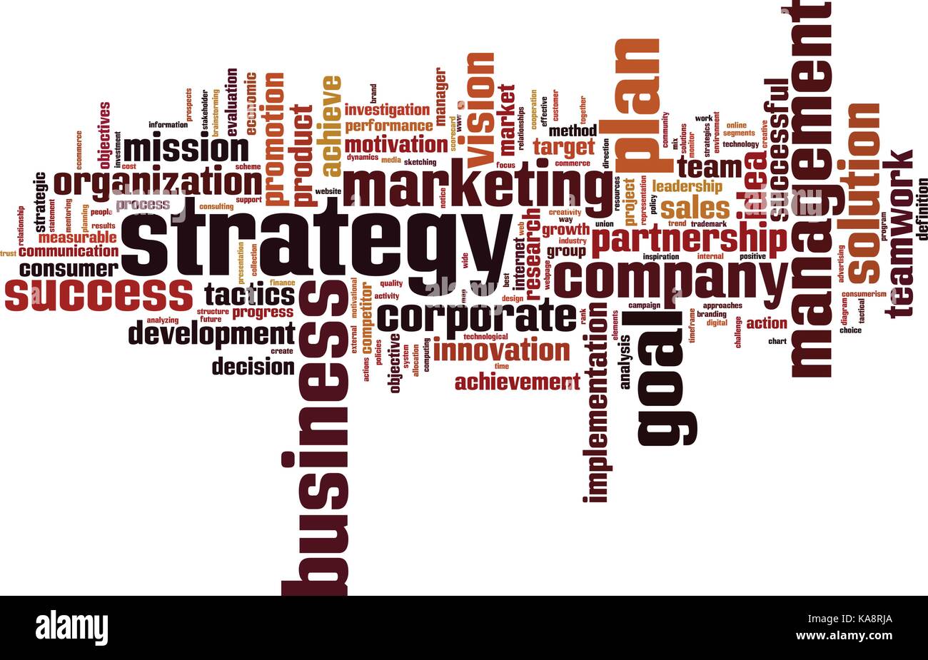 Strategy word cloud concept. Vector illustration Stock Vector Image ...