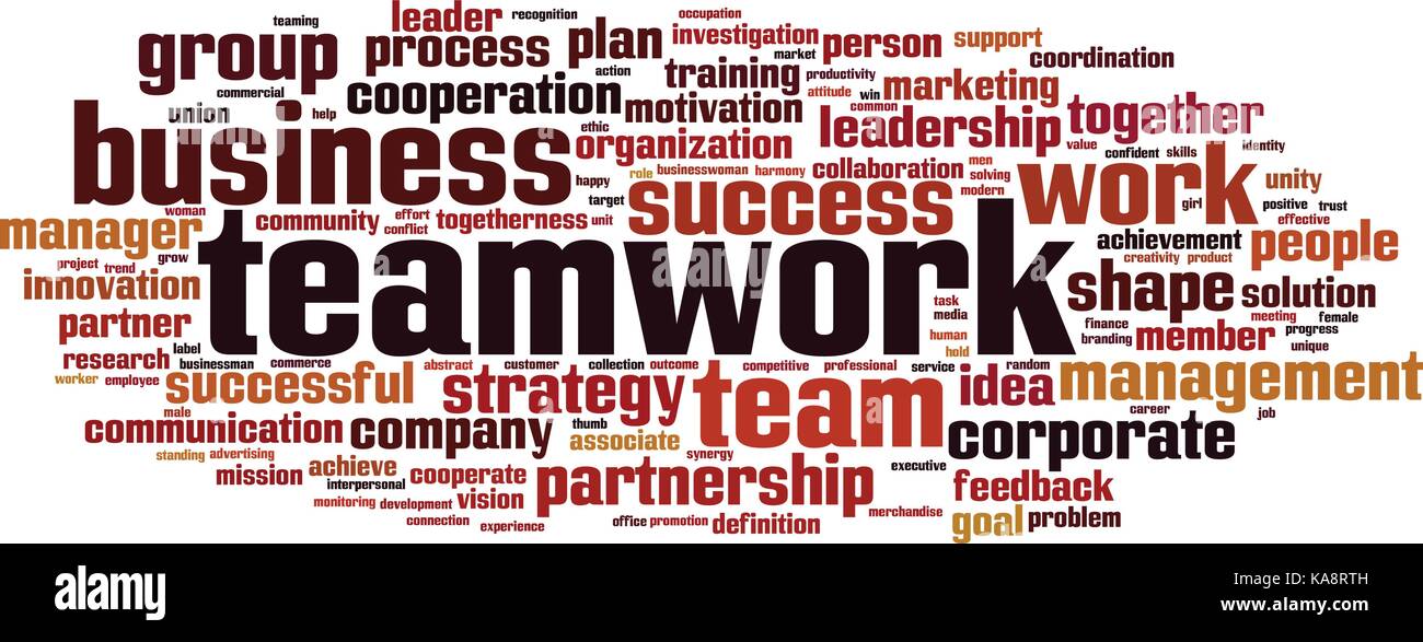 Teamwork word cloud concept. Vector illustration Stock Vector Image ...