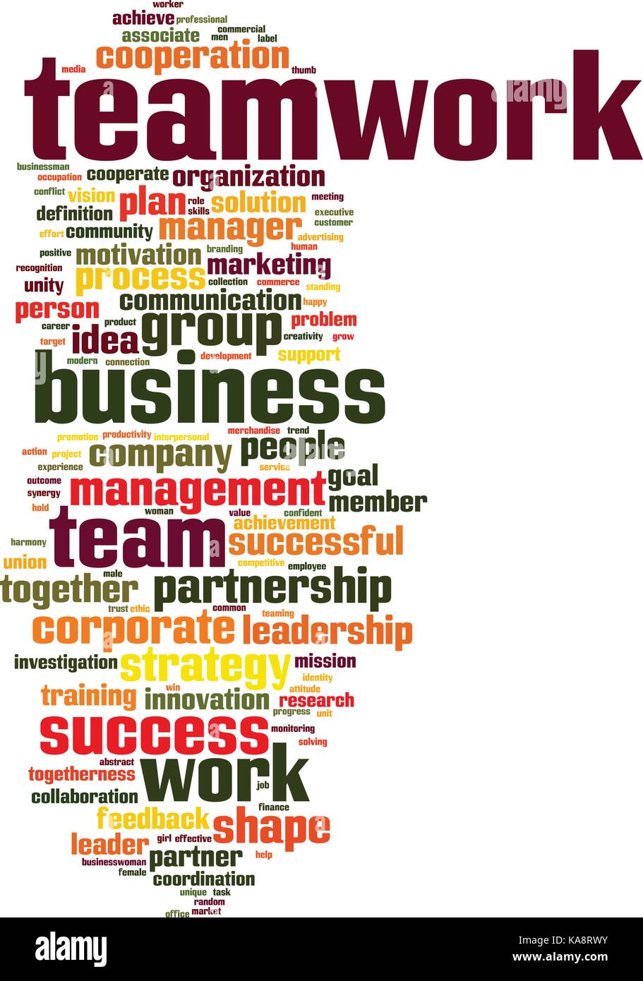 Teamwork word cloud concept. Vector illustration Stock Vector Image ...