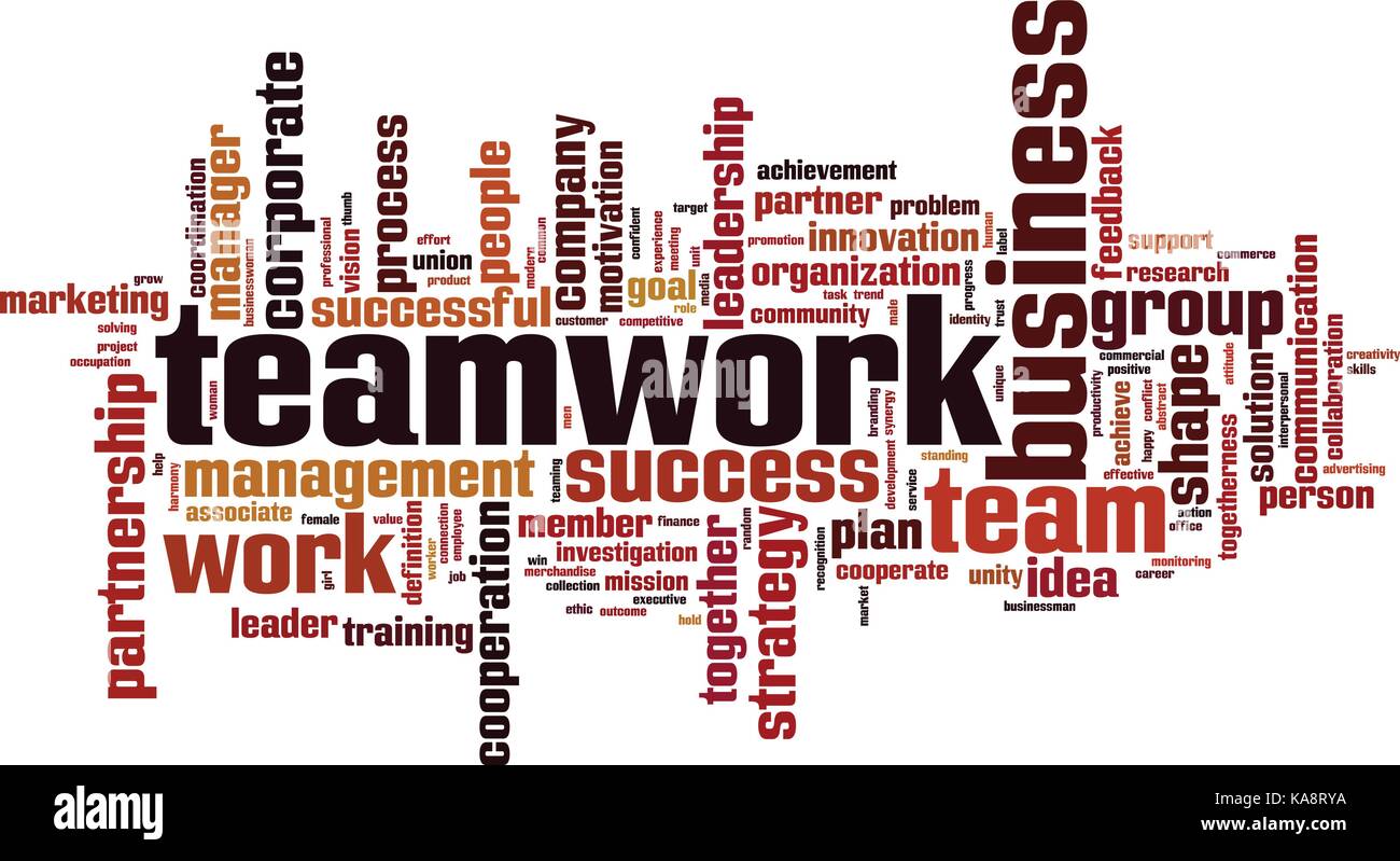 Teamwork word cloud concept. Vector illustration Stock Vector Image ...