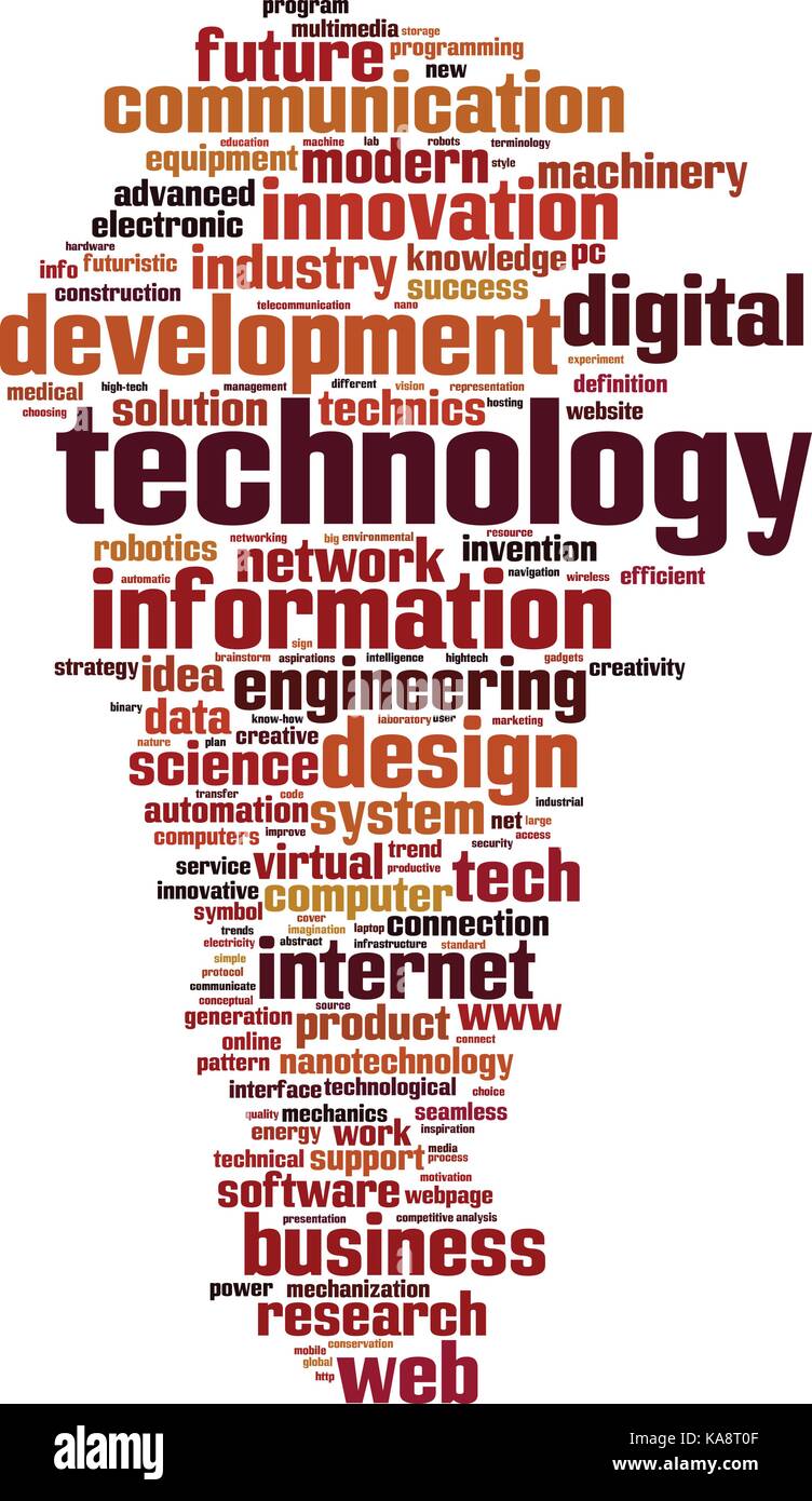 Technology word cloud concept. Vector illustration Stock Vector Image ...