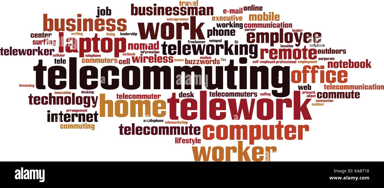 Teleworking word Stock Vector Images - Alamy