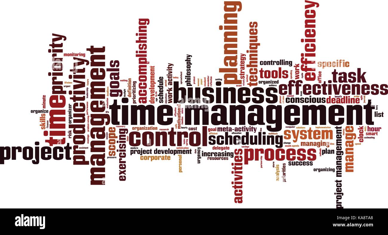 Time management word cloud concept. Vector illustration Stock Vector ...