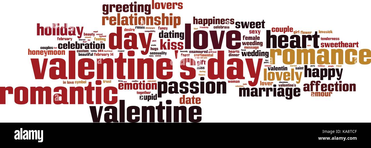 Valentine's Day word cloud concept. Vector illustration Stock Vector ...
