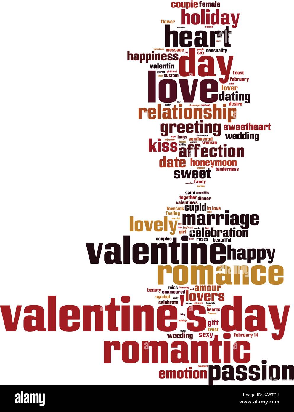 Valentine's Day word cloud concept. Vector illustration Stock Vector ...
