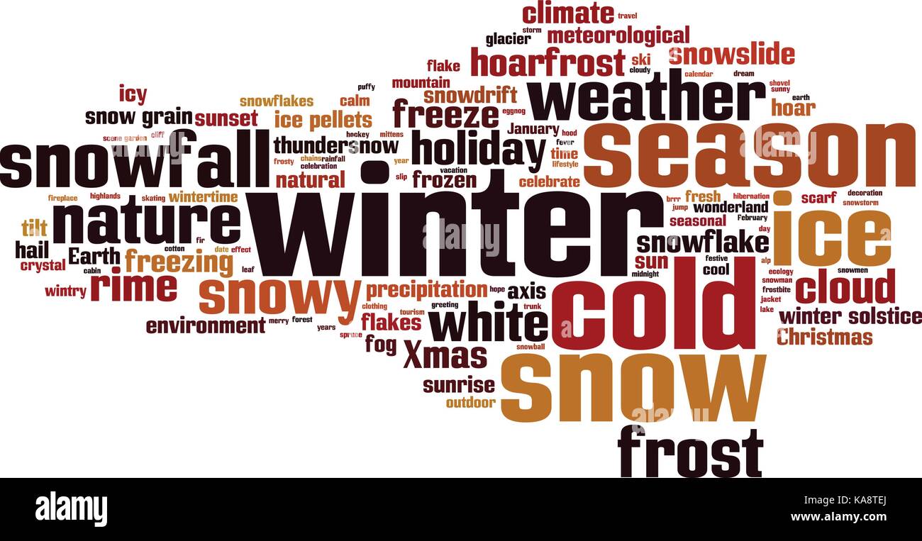 Winter word cloud concept. Vector illustration Stock Vector Image & Art ...