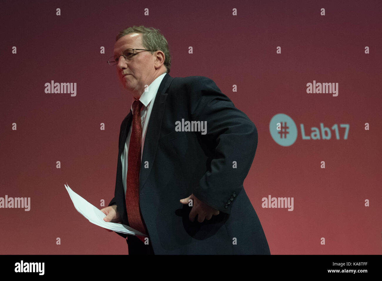 Leader of the Scottish Labour Party, Alex Rowley addressing the Labour ...