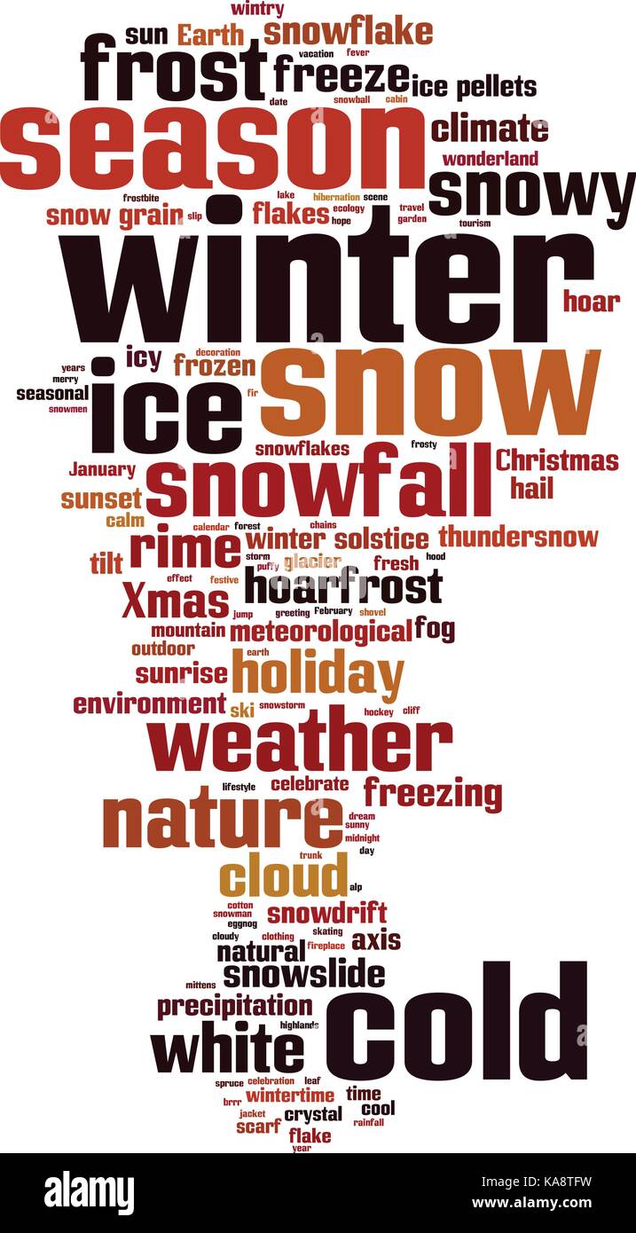 Winter word cloud concept. Vector illustration Stock Vector Image & Art ...
