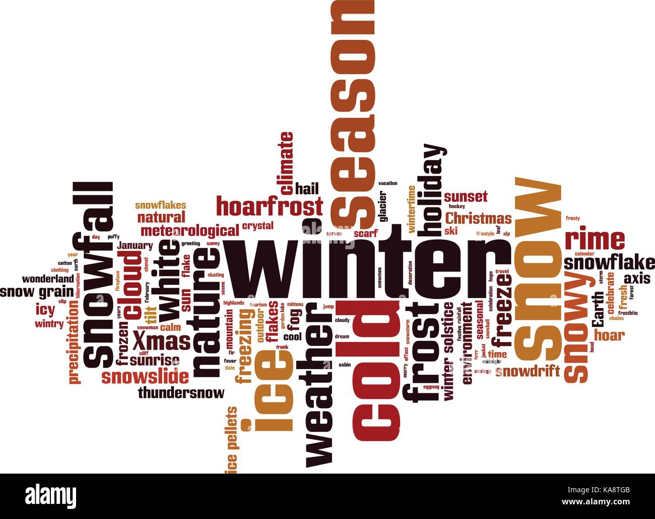 Winter word cloud concept. Vector illustration Stock Vector Image & Art ...