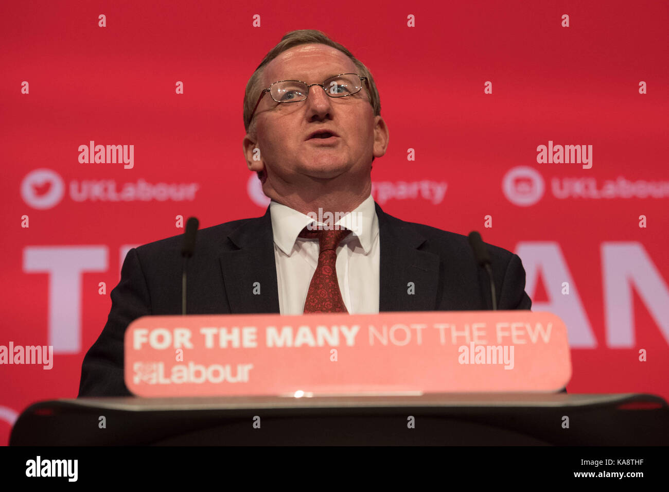 Leader of the Scottish Labour Party, Alex Rowley addressing the Labour ...
