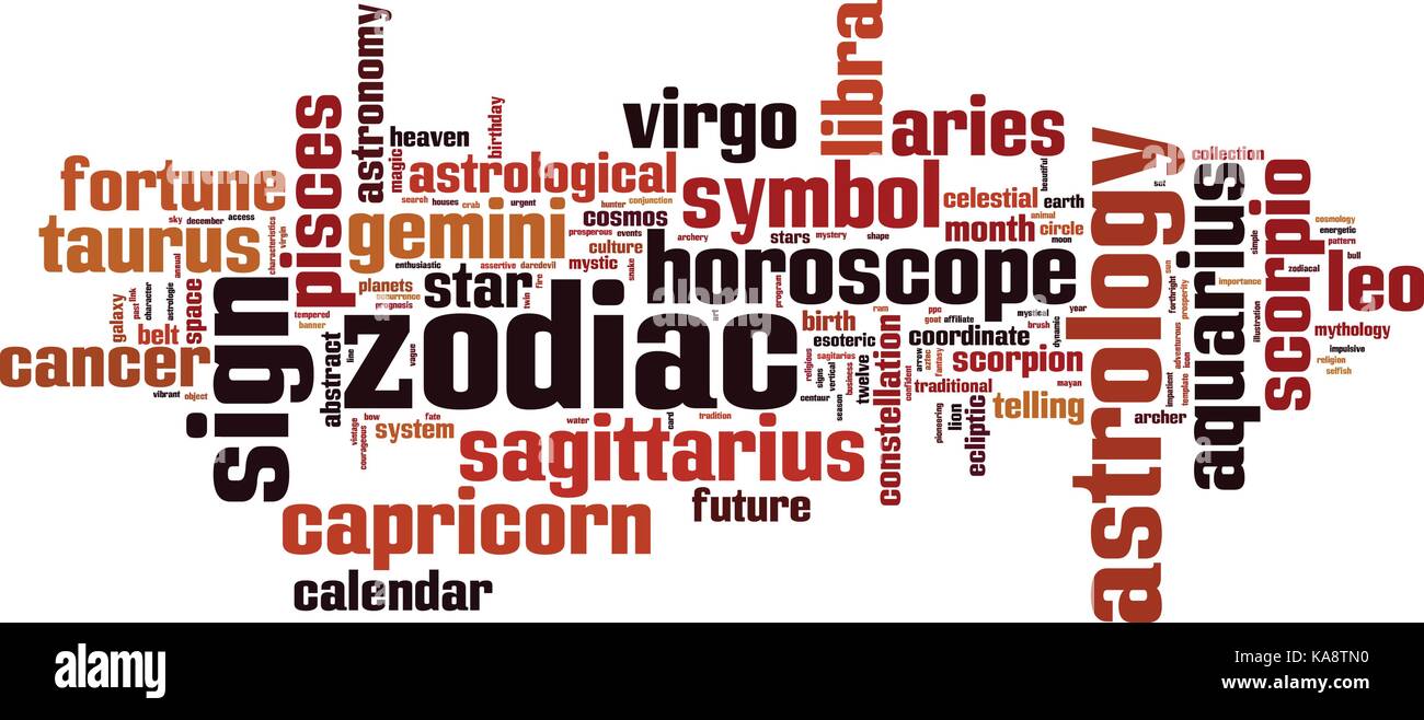 Zodiac word cloud concept. Vector illustration Stock Vector Image & Art ...