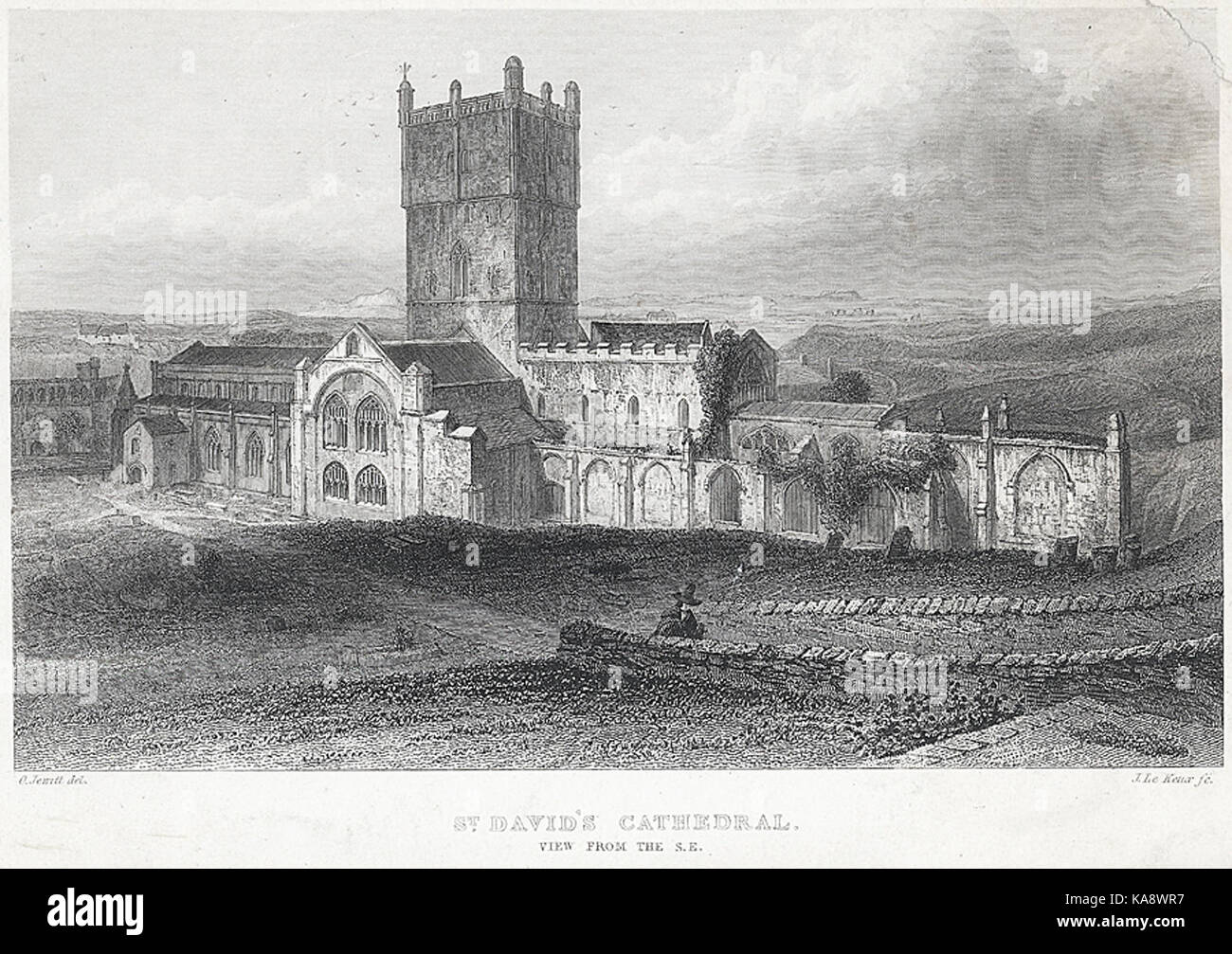 St davids cathedral drawing hi-res stock photography and images - Alamy