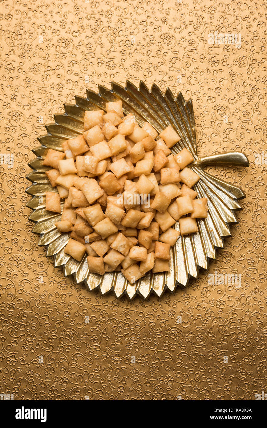 stock photo of variety of Shakkar pare Also Know as Shakkarpare ...