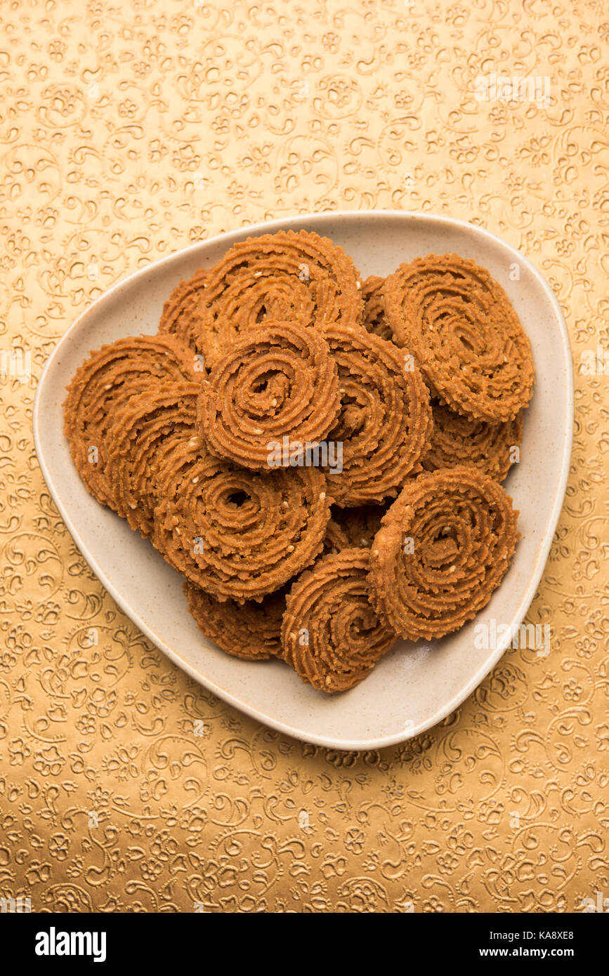 Stock Photo of Chakli or Chakali or Murukku, popular salty food made ...