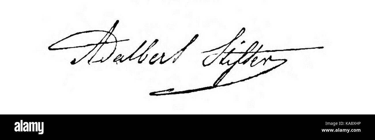 Signature of Adalbert Stifter Stock Photo - Alamy