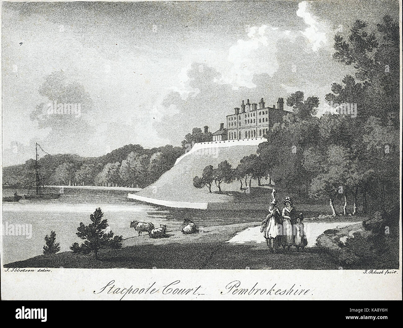 Stackpole Court, Pembrokeshire Stock Photo - Alamy