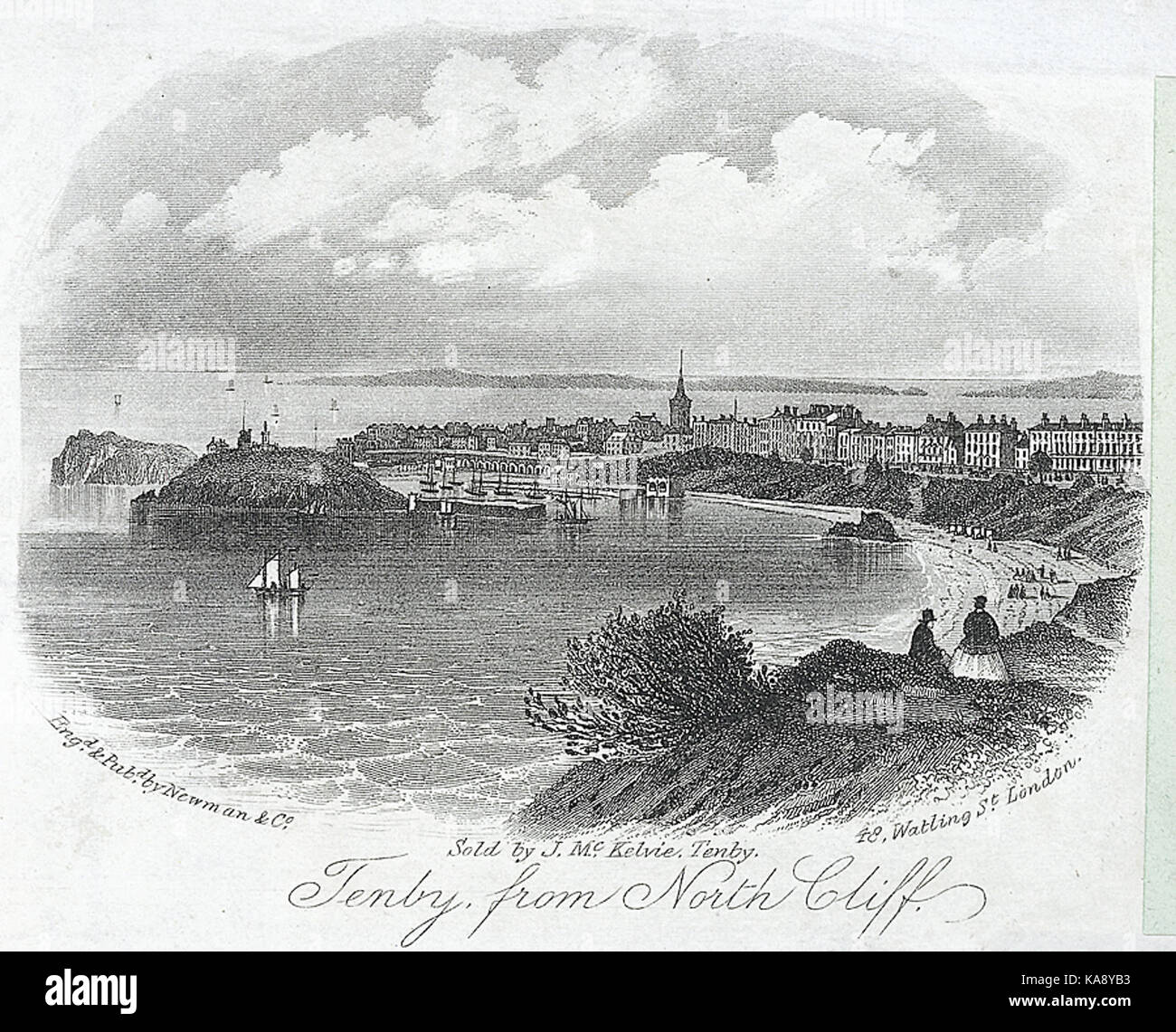 Tenby map hi-res stock photography and images - Alamy