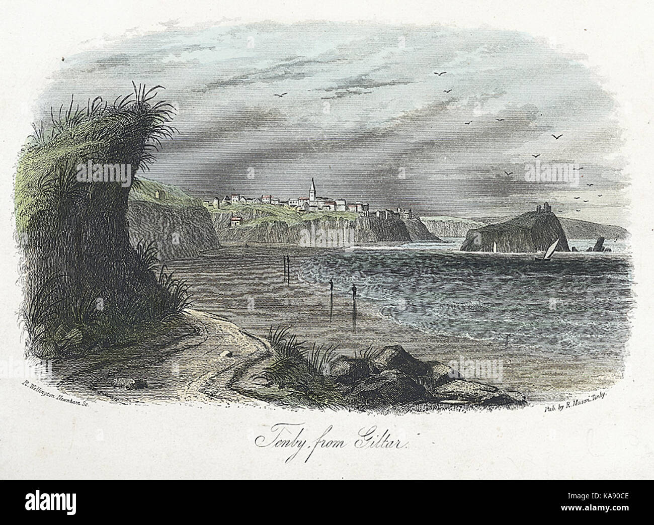 Tenby map hi-res stock photography and images - Alamy