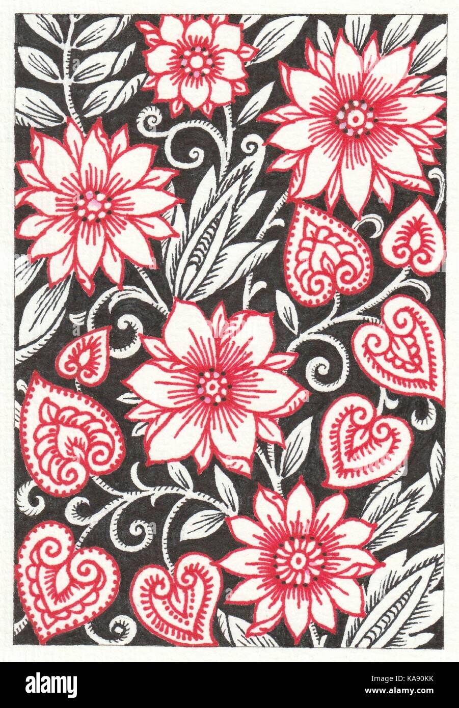 Rote blumen Stock Vector Images - Alamy
