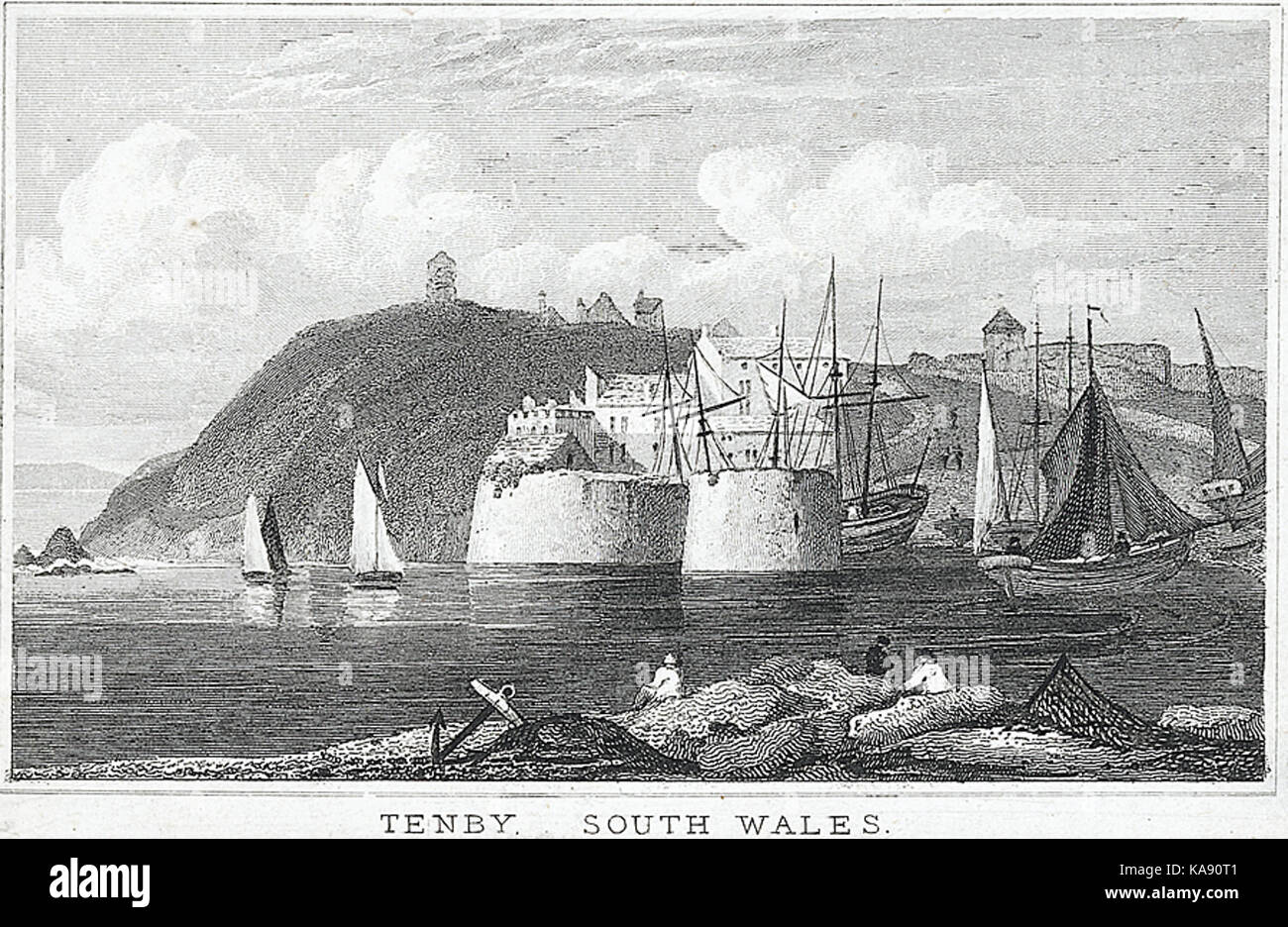 Tenby map hi-res stock photography and images - Alamy