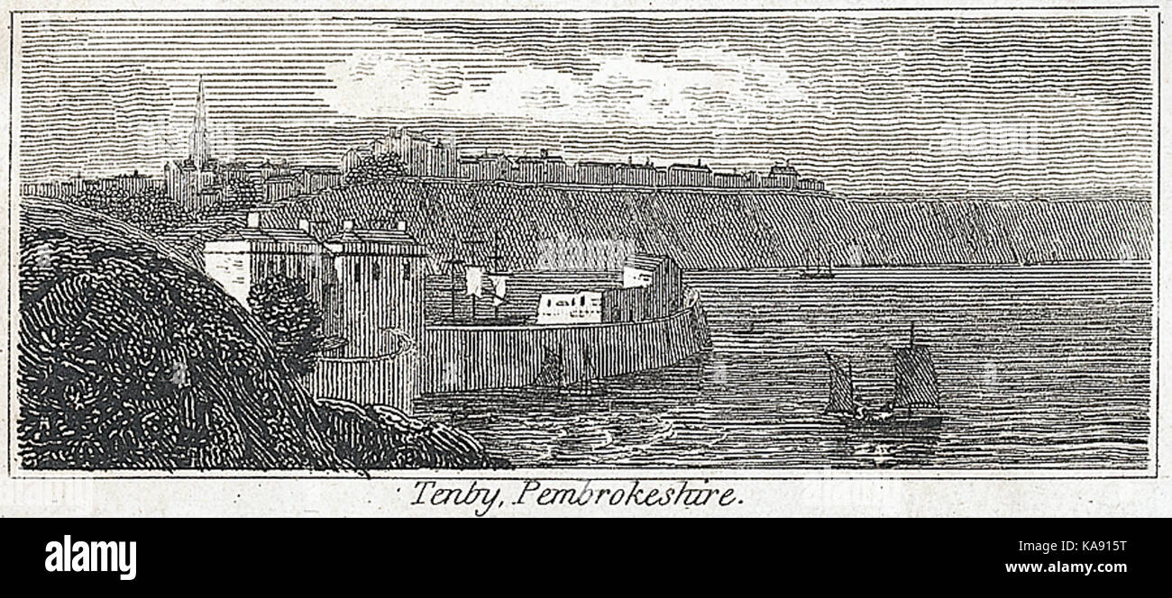 Map of tenby hi-res stock photography and images - Alamy