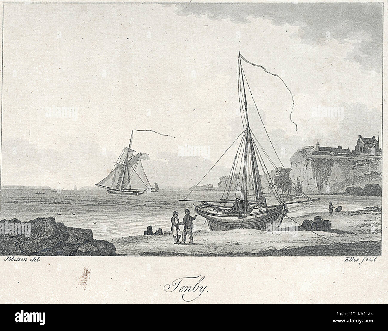 Map of tenby hi-res stock photography and images - Alamy