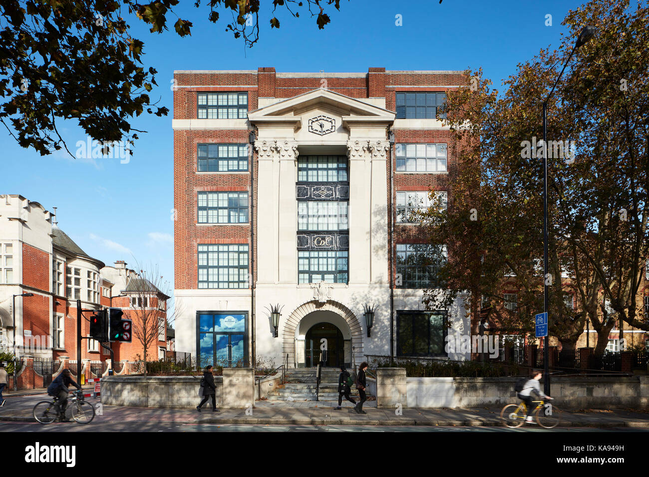 Square view from street of former Southwark Town Hall building ...