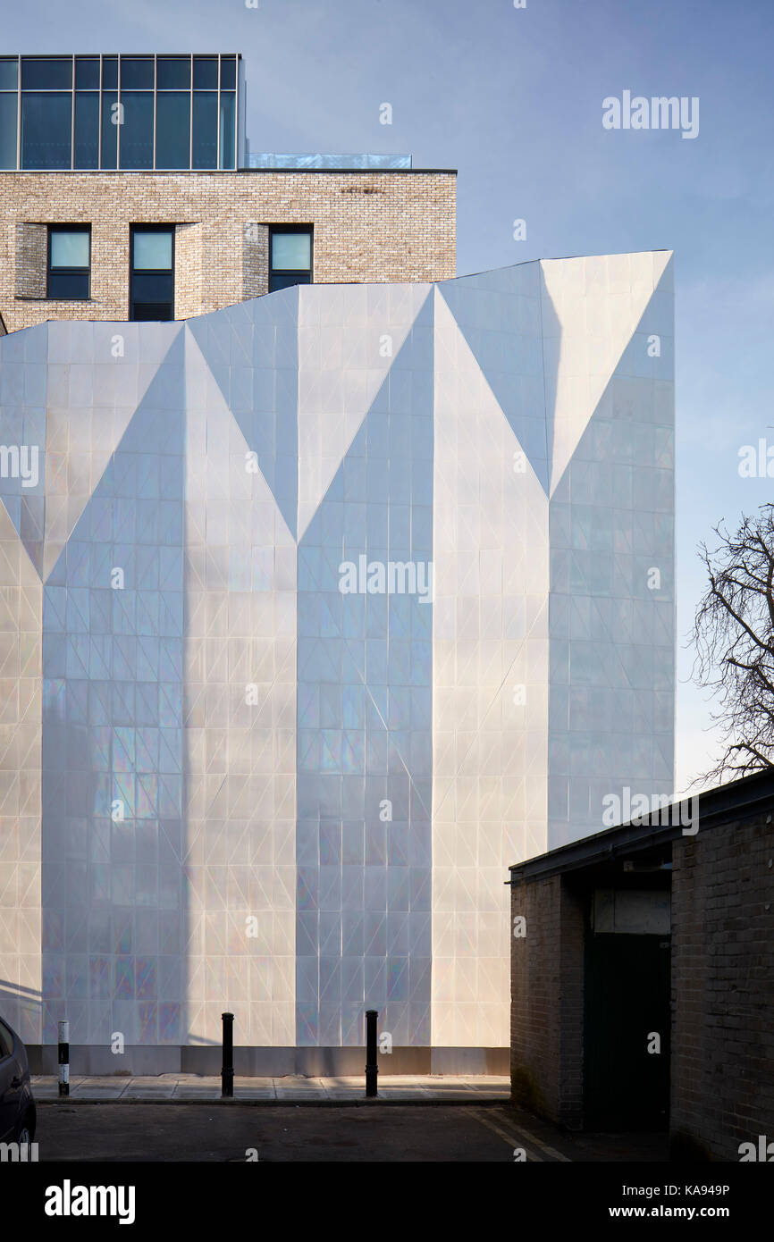 Partial view of cladding. Southwark Town Hall + Theatre Peckham, London ...