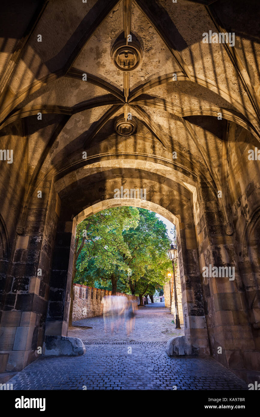 Slovakia, Bratislava, interior of Sigismund Gate to Bratislava Castle ...
