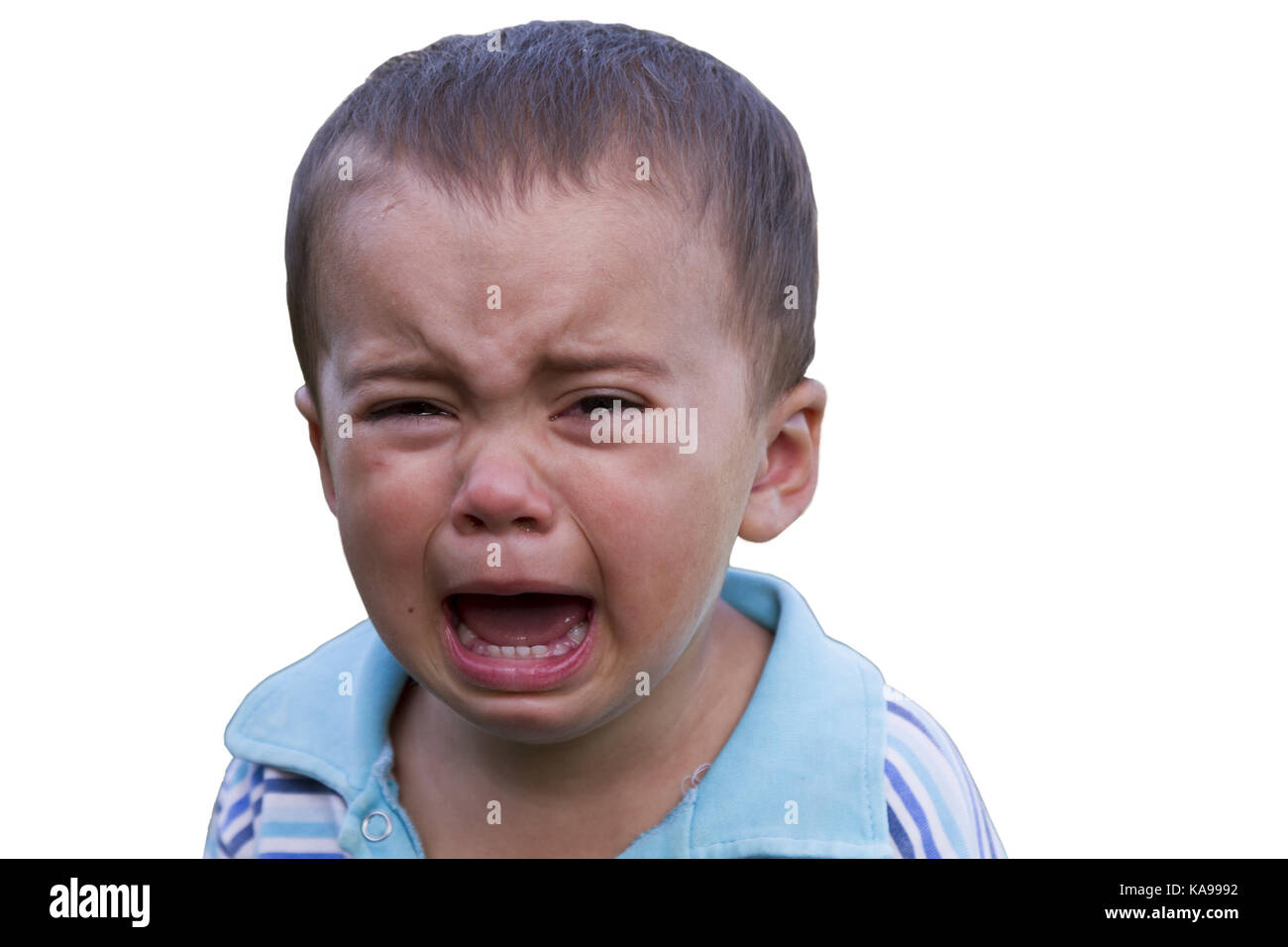 Crying Little Baby Boy Stock Photo - Alamy