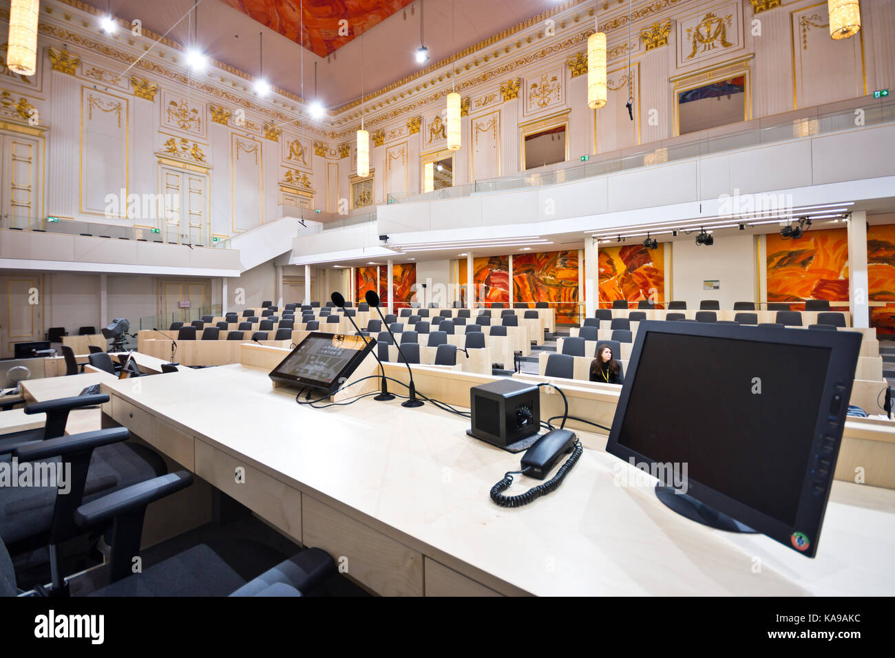 VIENNA, AUSTRIA - September, 2017: Parliamentary premises in large ...
