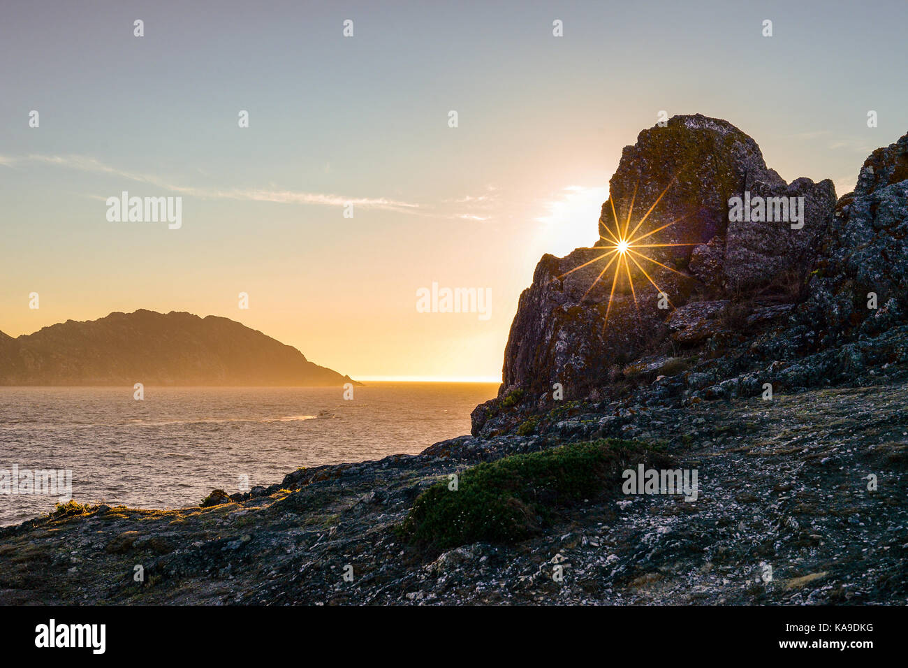 Sunset at Cabo Home - Galicia, Spain Stock Photo - Alamy
