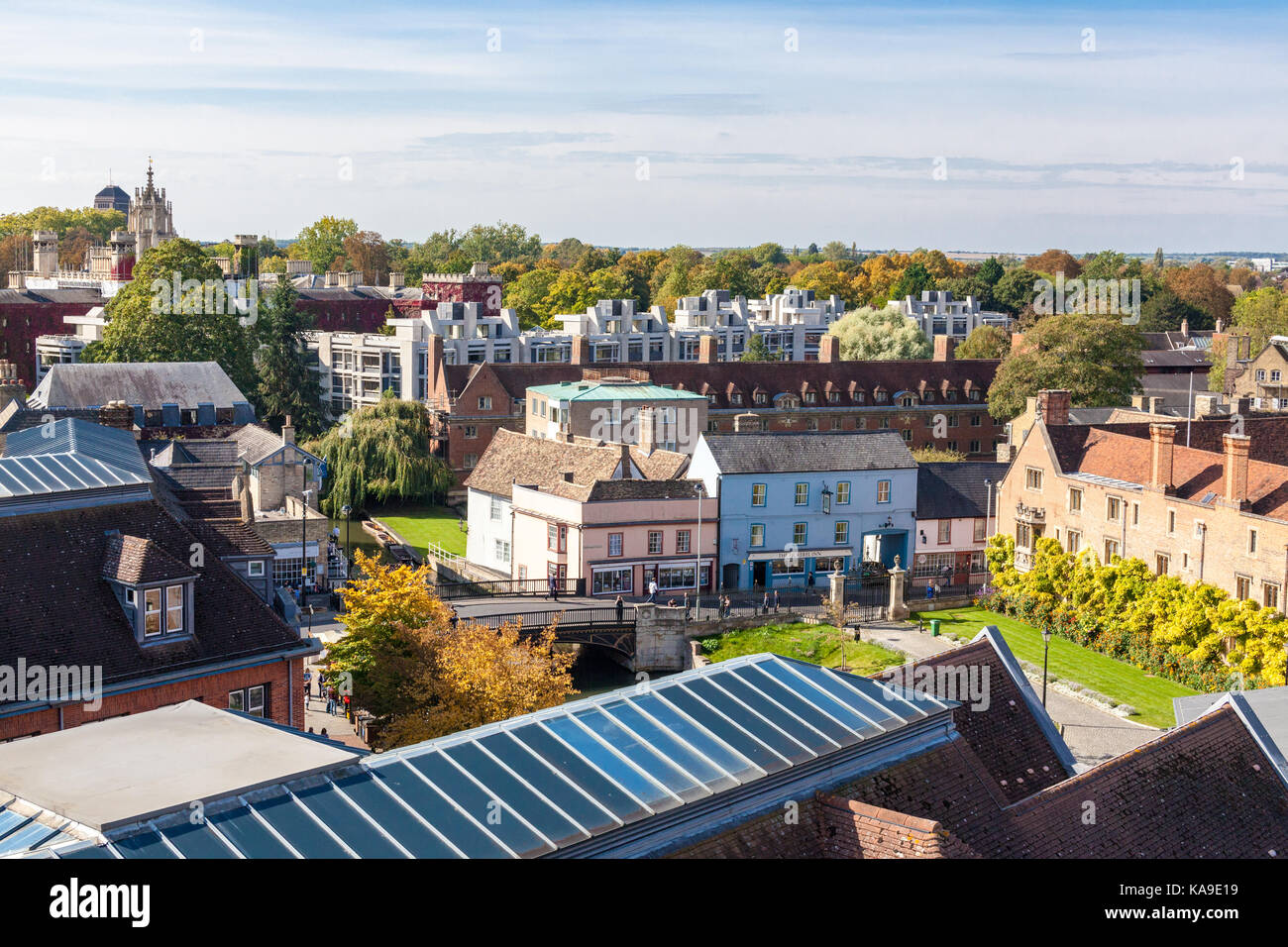 view of cambridge skyline Stock Photo - Alamy