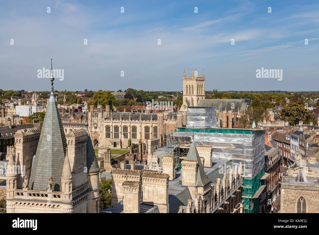view of cambridge skyline Stock Photo - Alamy