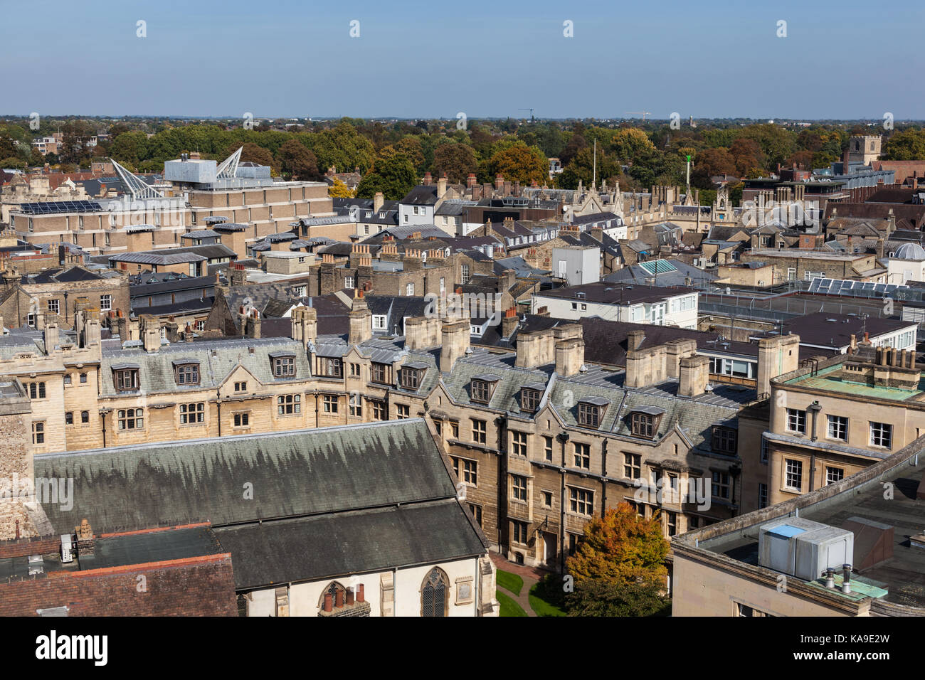 view of cambridge skyline Stock Photo - Alamy