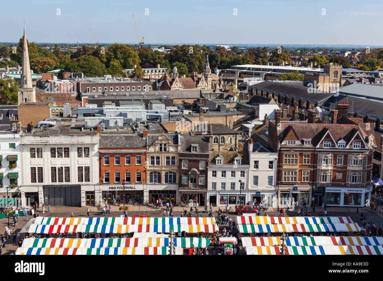 view of cambridge skyline Stock Photo - Alamy