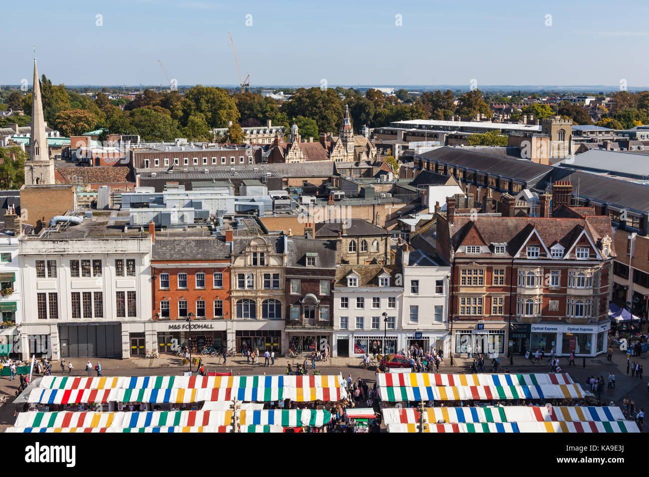 view of cambridge skyline Stock Photo - Alamy