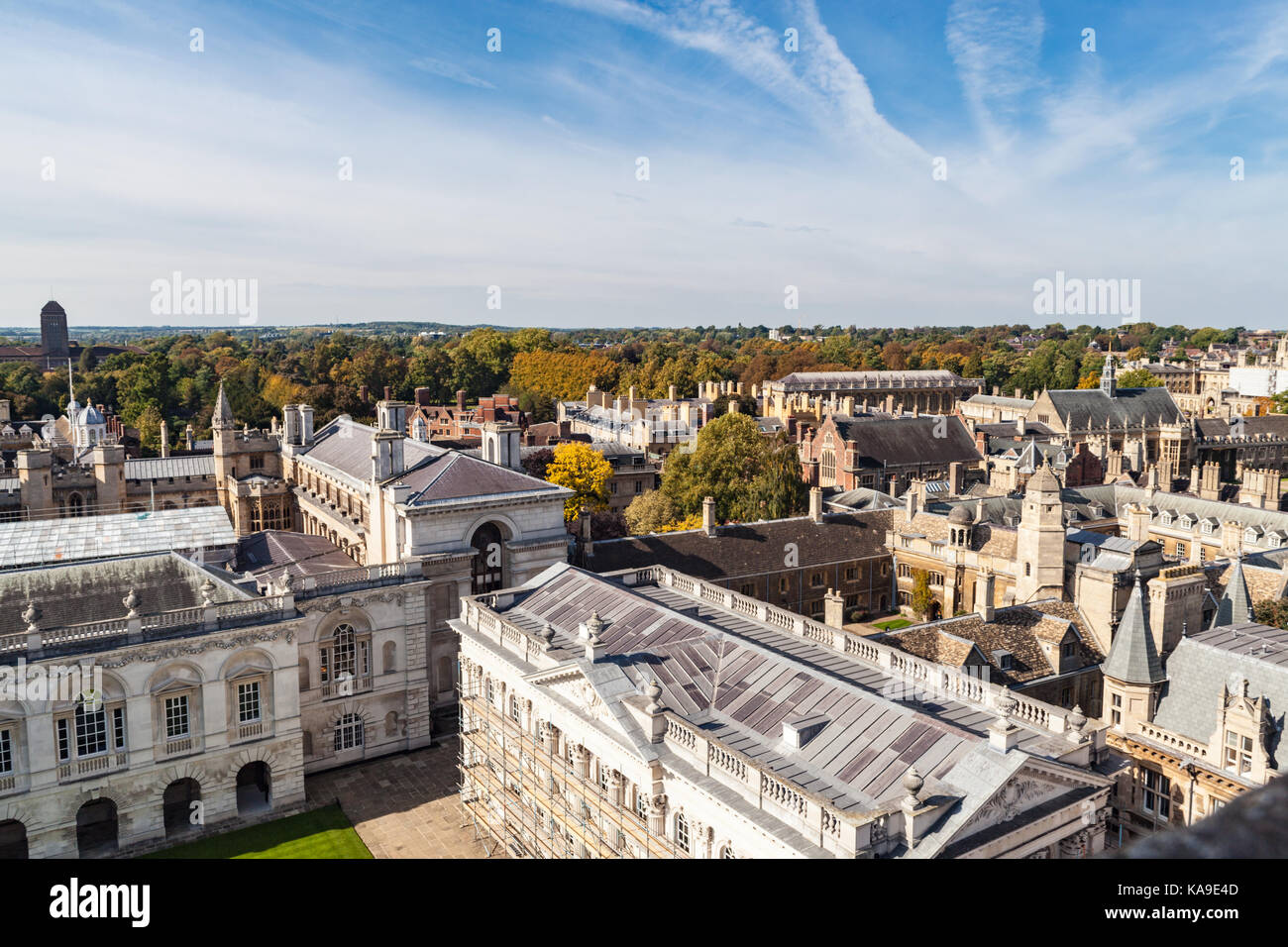 view of cambridge skyline Stock Photo - Alamy